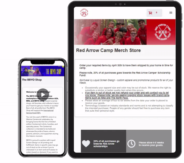 POD Stores — Liquid Screen Design