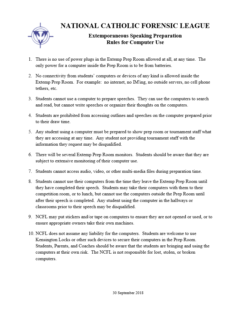 Forensics Debate Outline