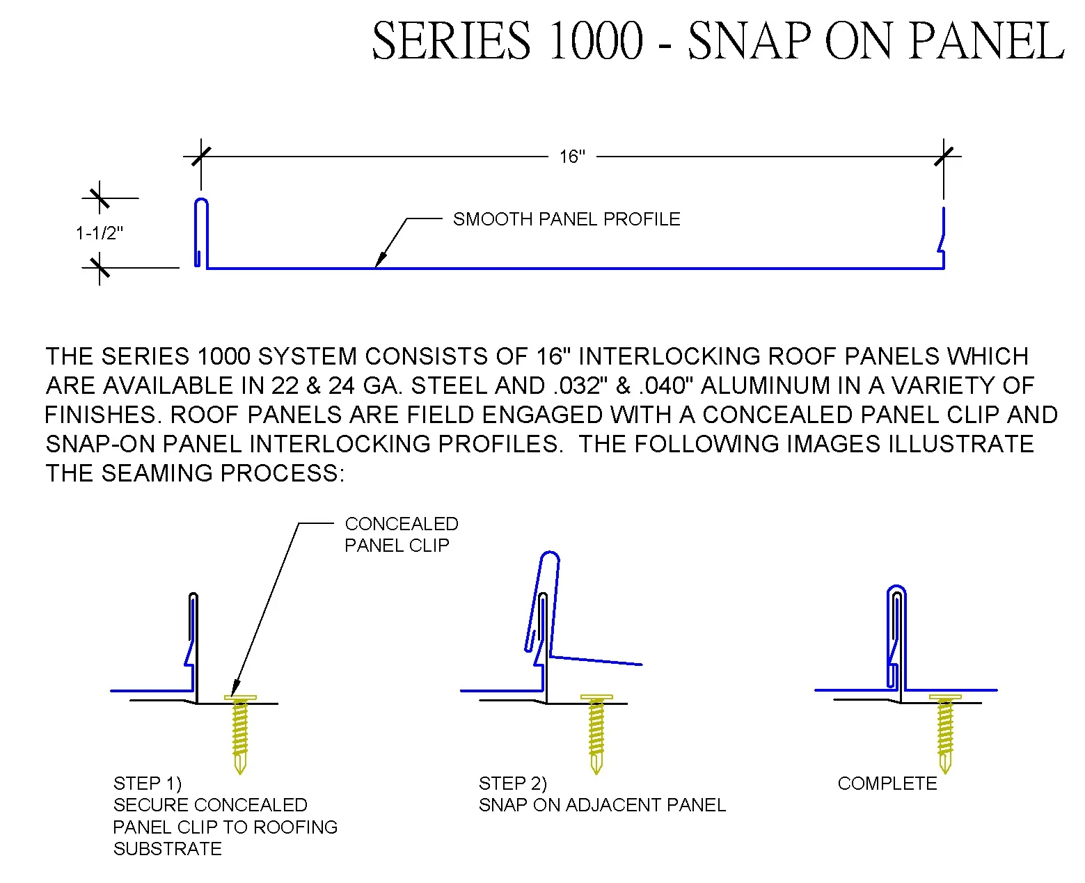 Snaplock Roof Panel — Dalton Building Enclosures