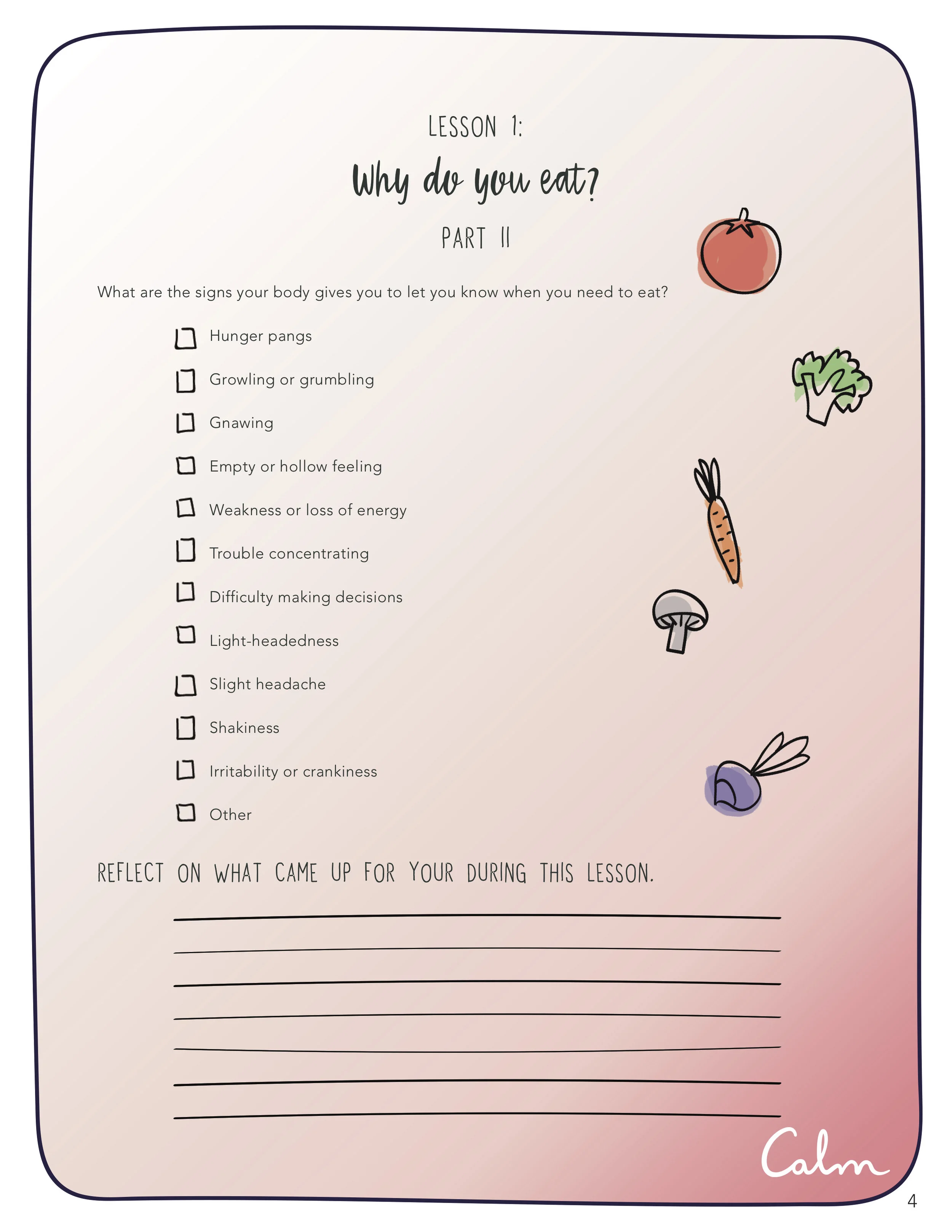 Mindful Eating Journal — Calm Blog