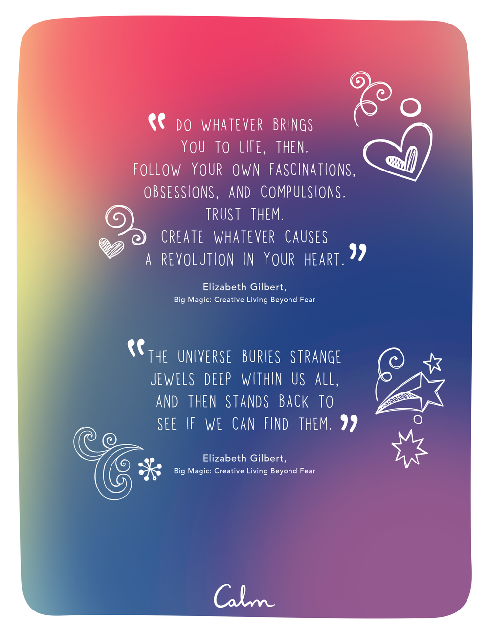 Elizabeth Gilbert, author of Eat Pray Love, teaches a Calm Masterclass ...