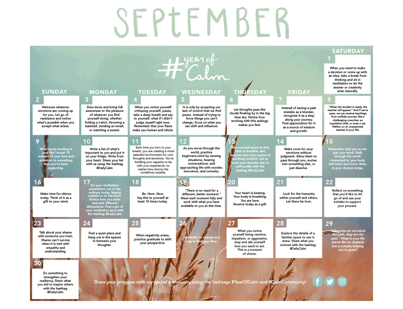 Get out of your head and into your life with September's Mindful Living ...