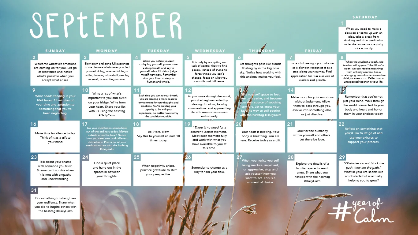 Get out of your head and into your life with September's Mindful Living ...