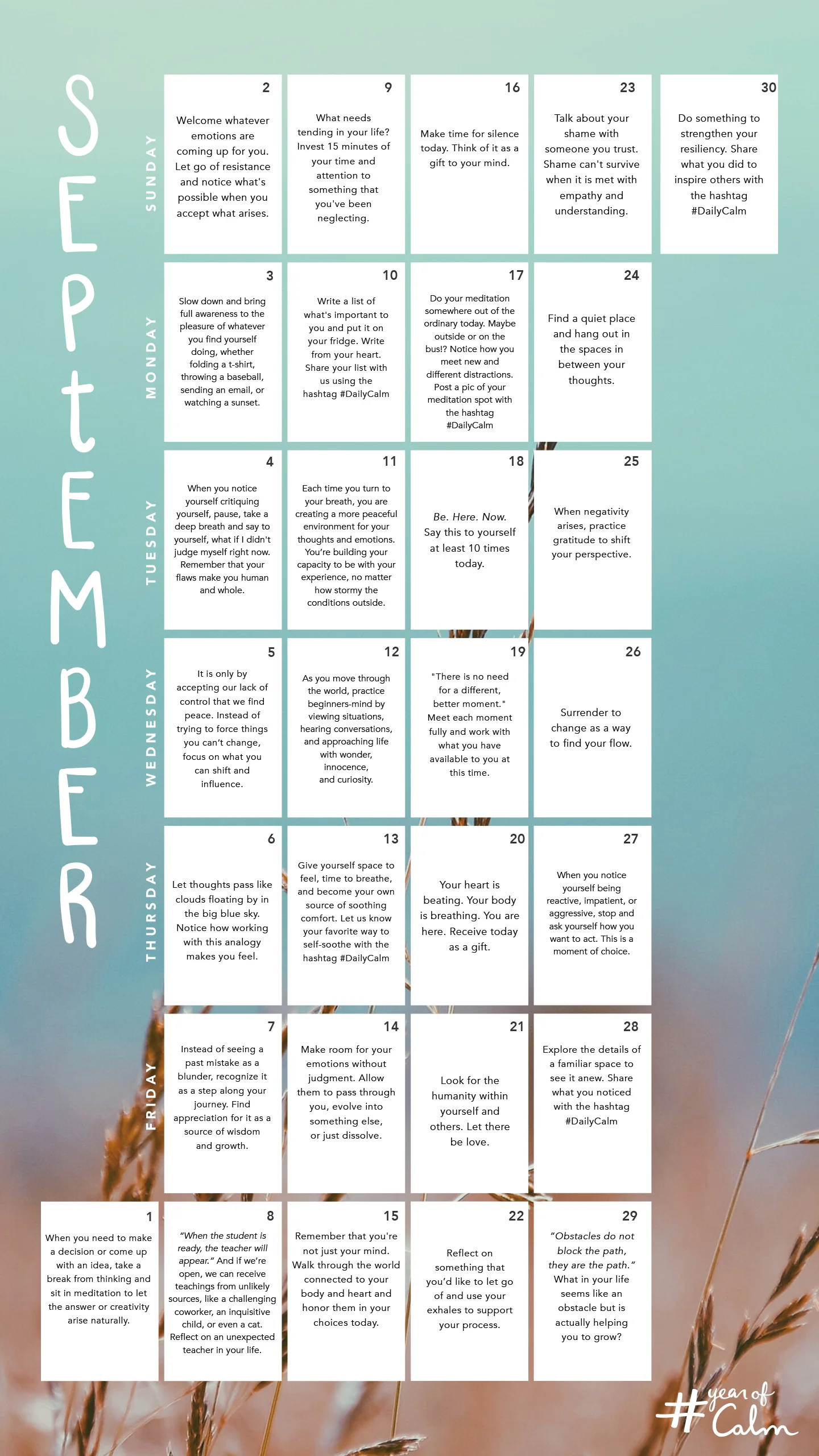 Get out of your head and into your life with September's Mindful Living ...