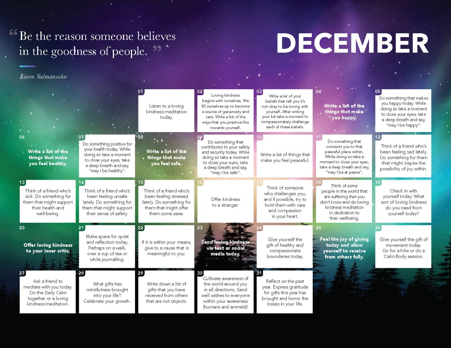 2020 Daily Calm Calendar — Calm Blog