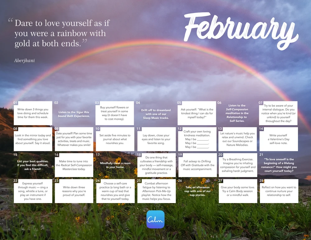 February 2021 Calm Calendar — Calm Blog