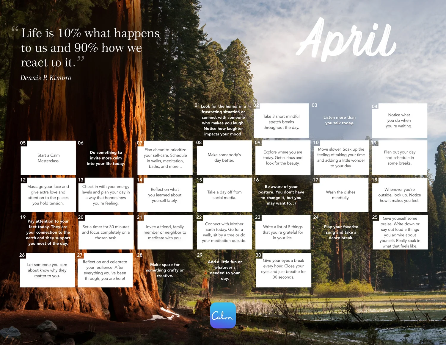 April 2021 Calm Calendar — Calm Blog
