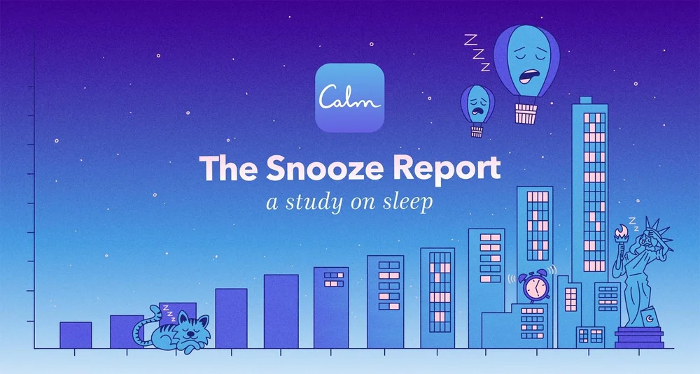 Calm presents The Snooze Report: a study on sleep in the US and UK ...