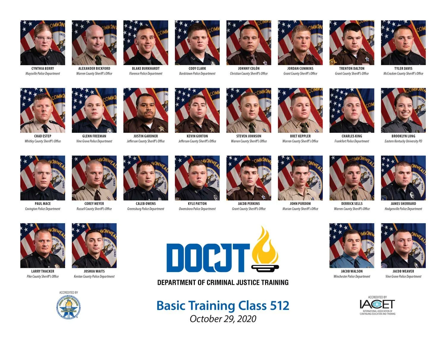 DOCJT Basic Training Class 512 Graduates — Kentucky Law Enforcement