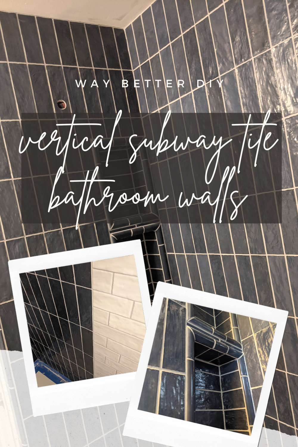 vertical subway tile bathroom walls — Kelley Rose Waller