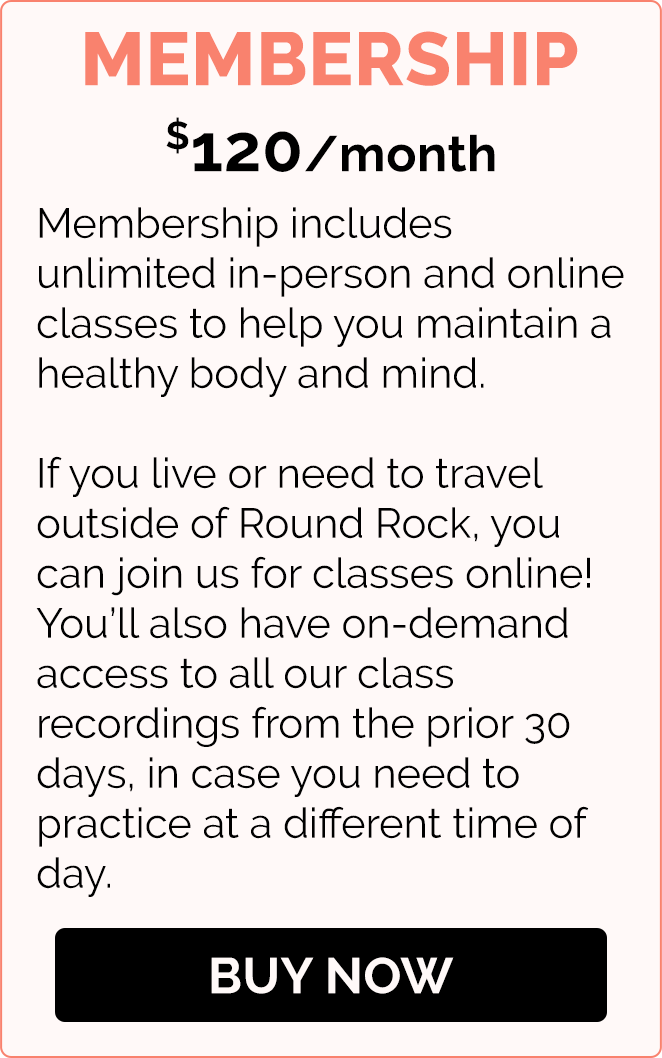 CLASS PRICING — ROUND ROCK YOGA
