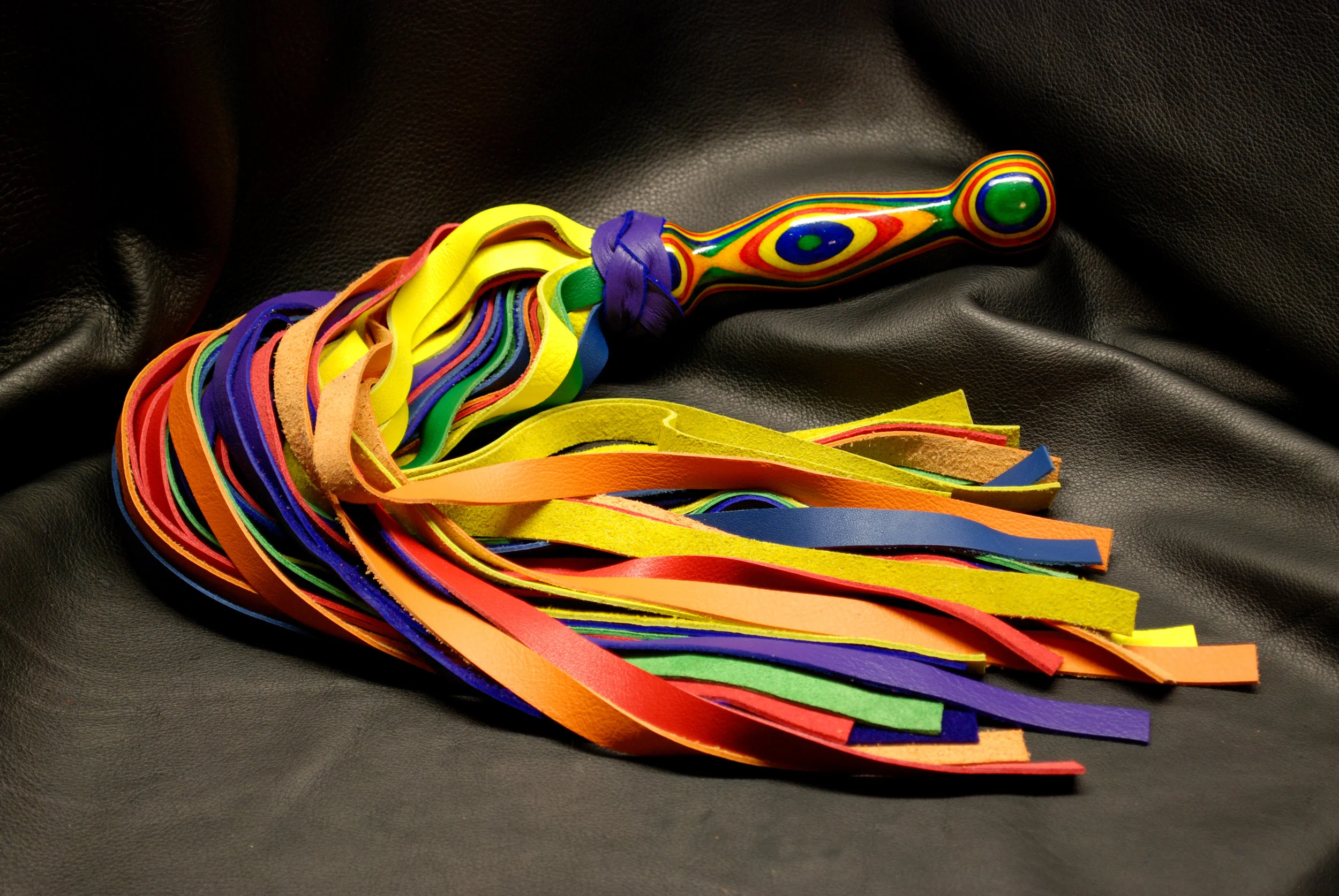 Wooden Handle Floggers — HOLO Leather