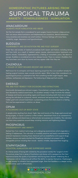 HOMEOPATHIC HEALING OF SURGICAL TRAUMA