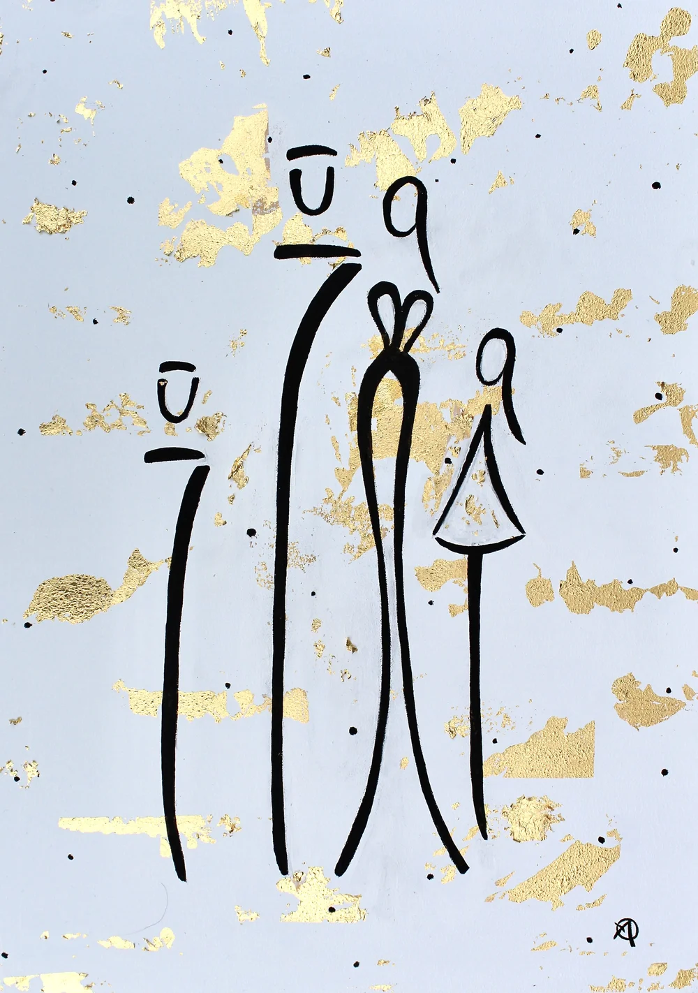 Individuelles abstraktes Familien Gemälde / Personal abstract family ...