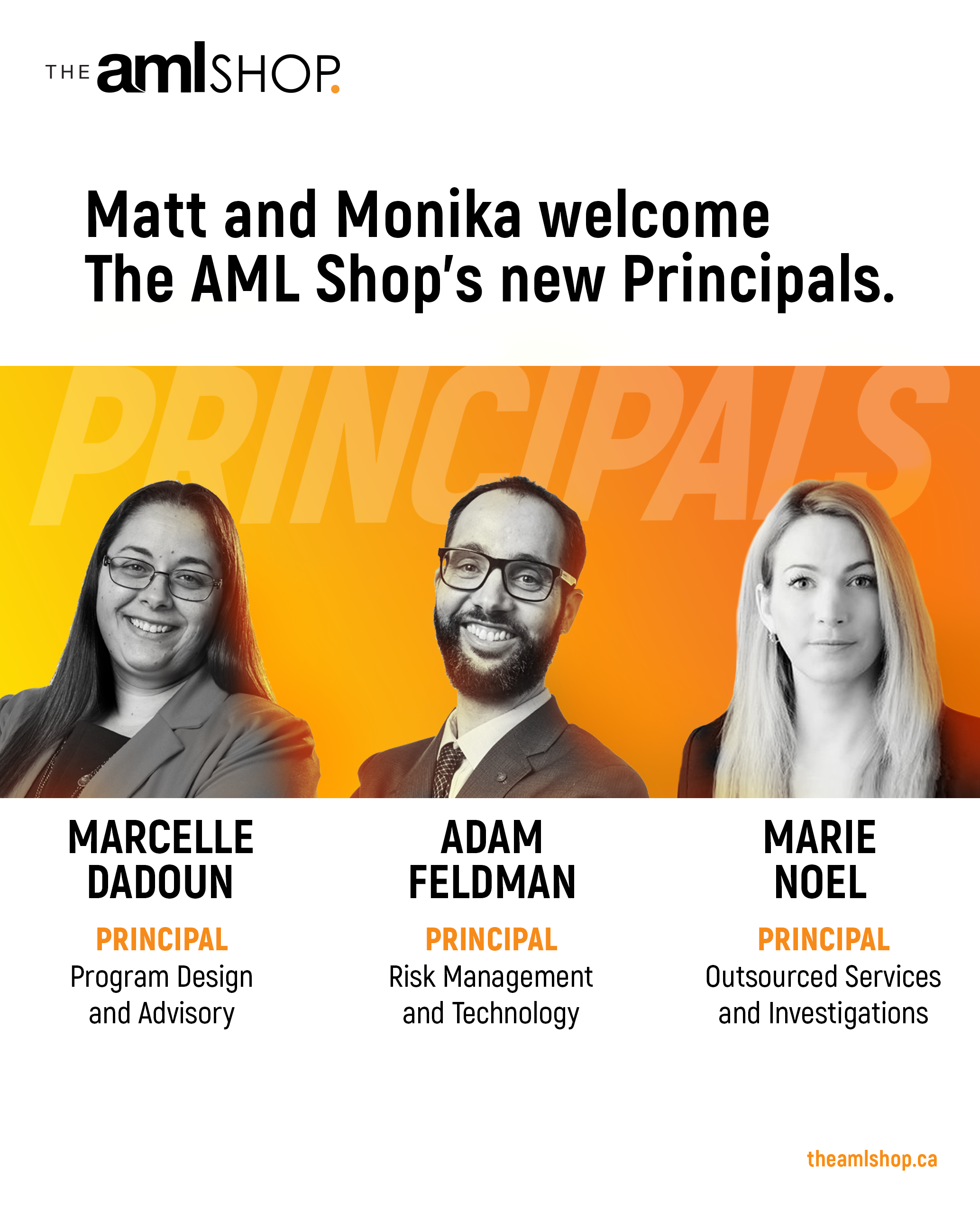 The AML Shop Announce New Principals - Marie Noel, Marcelle Dadoun and Adam Feldman — The AML Shop