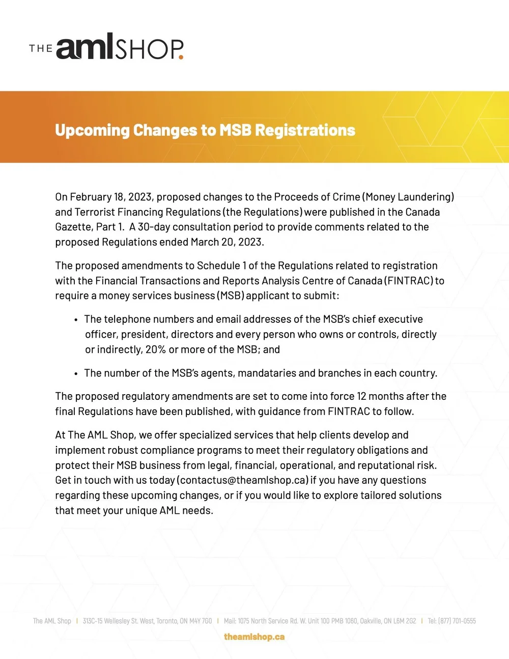 AML News, Certifications and AML updates — The AML Shop
