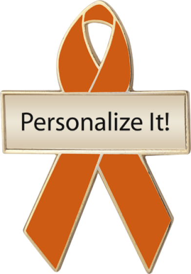 Amber Awareness Ribbon Pins | Lapel Ribbons | Personalized Cause