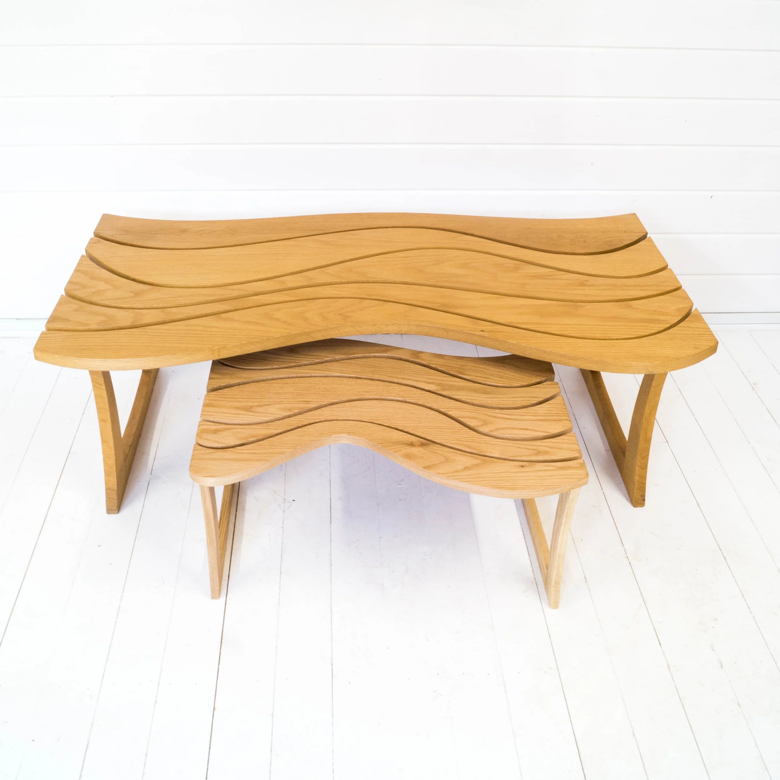 Wavy Coffee Tables - Handmade nature inspired modern wood furniture ...