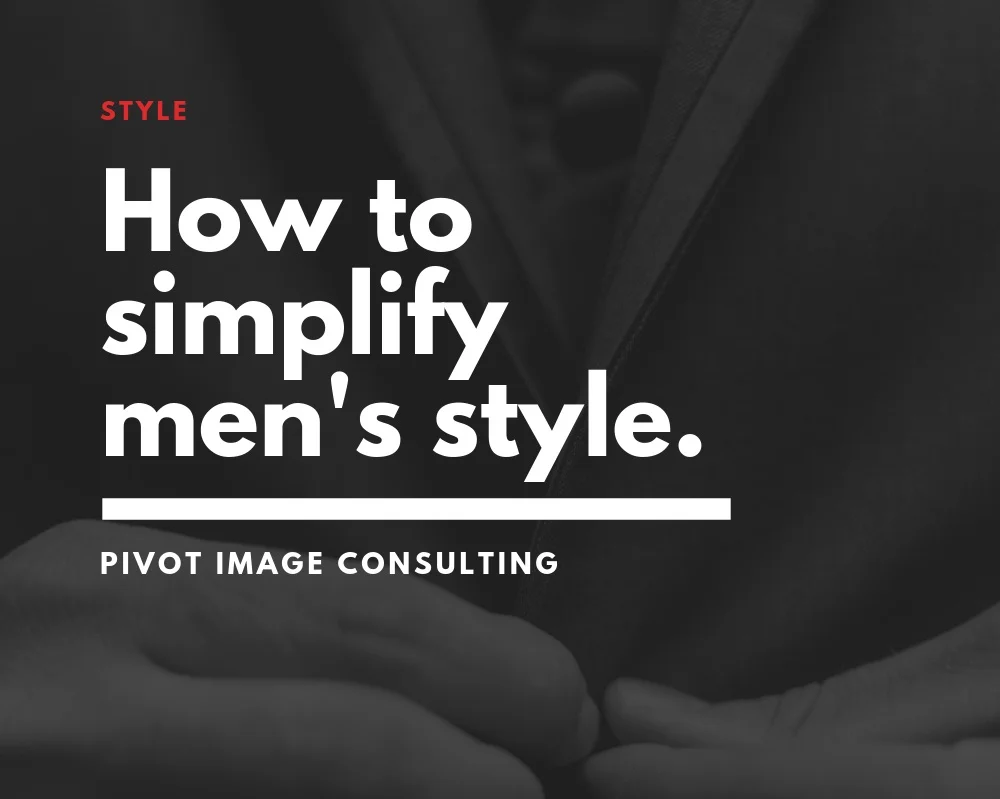 How To Simplify Men’s Style