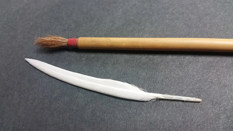 Three Different Feather Paint brushes — Featherfolio