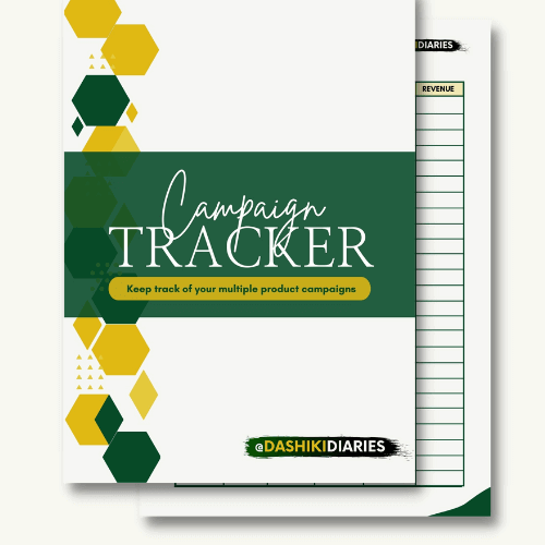 How to track your campaign with pdf template — Dashiki Diaries