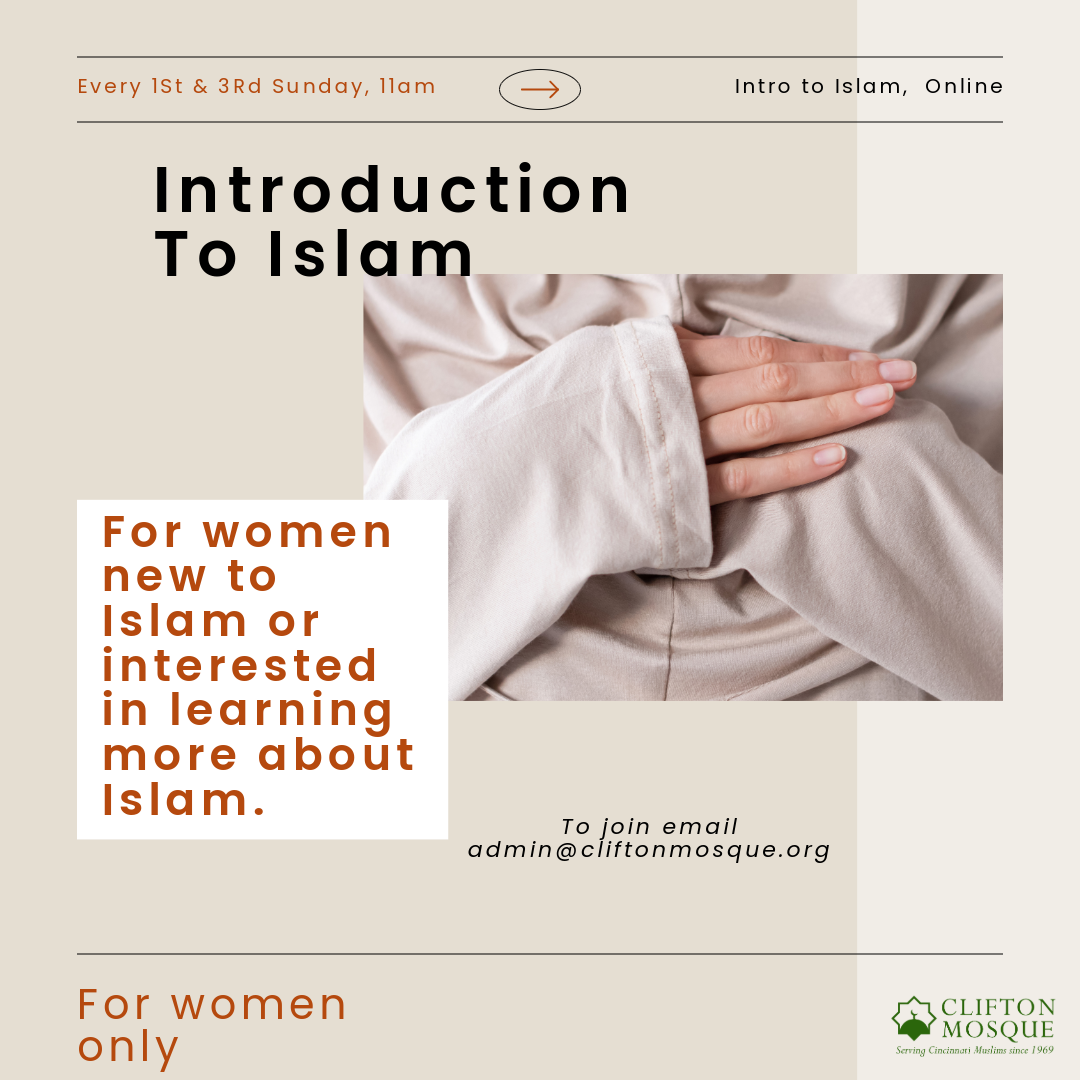 New Muslim Guidance — Clifton Mosque