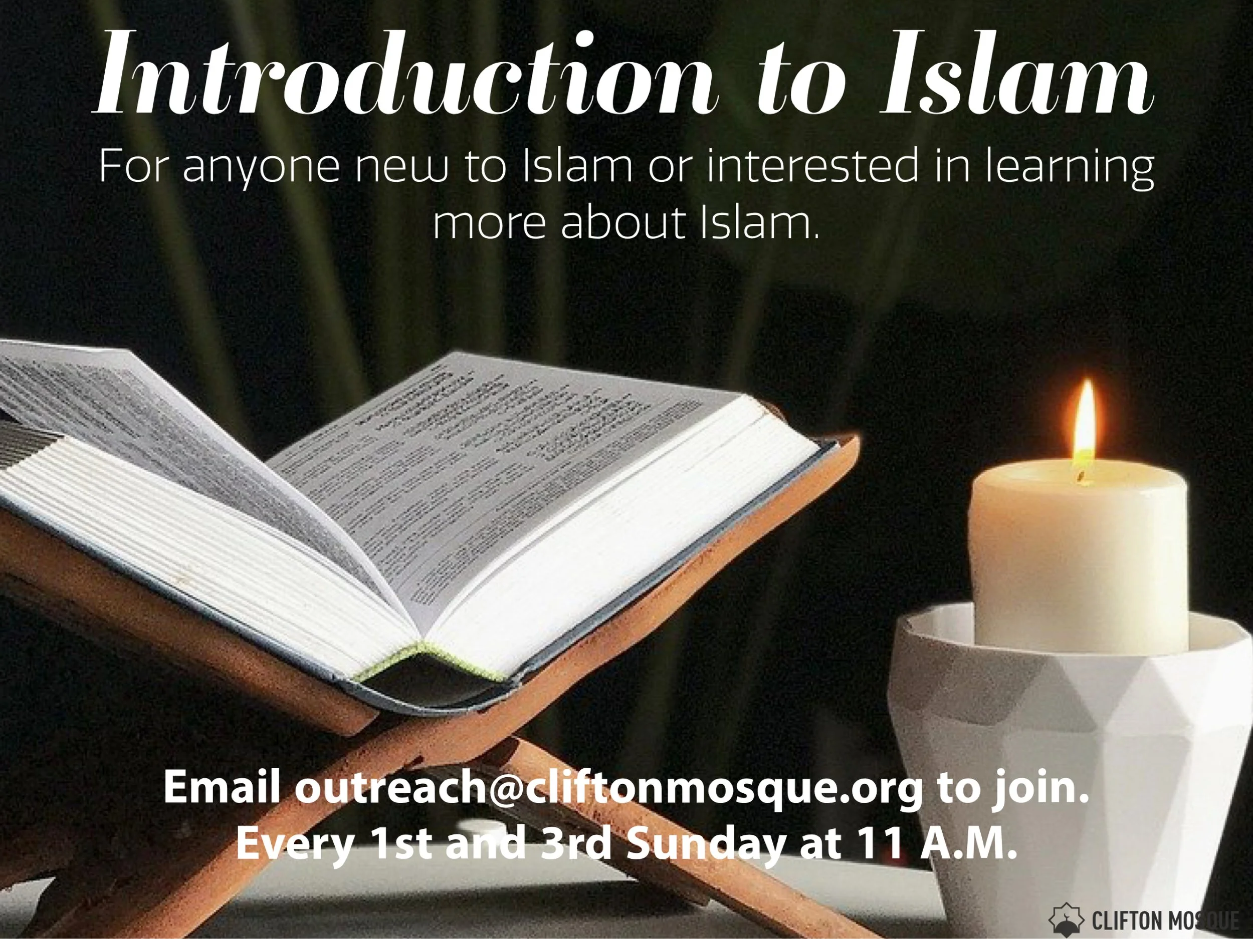New Muslim Guidance — Clifton Mosque