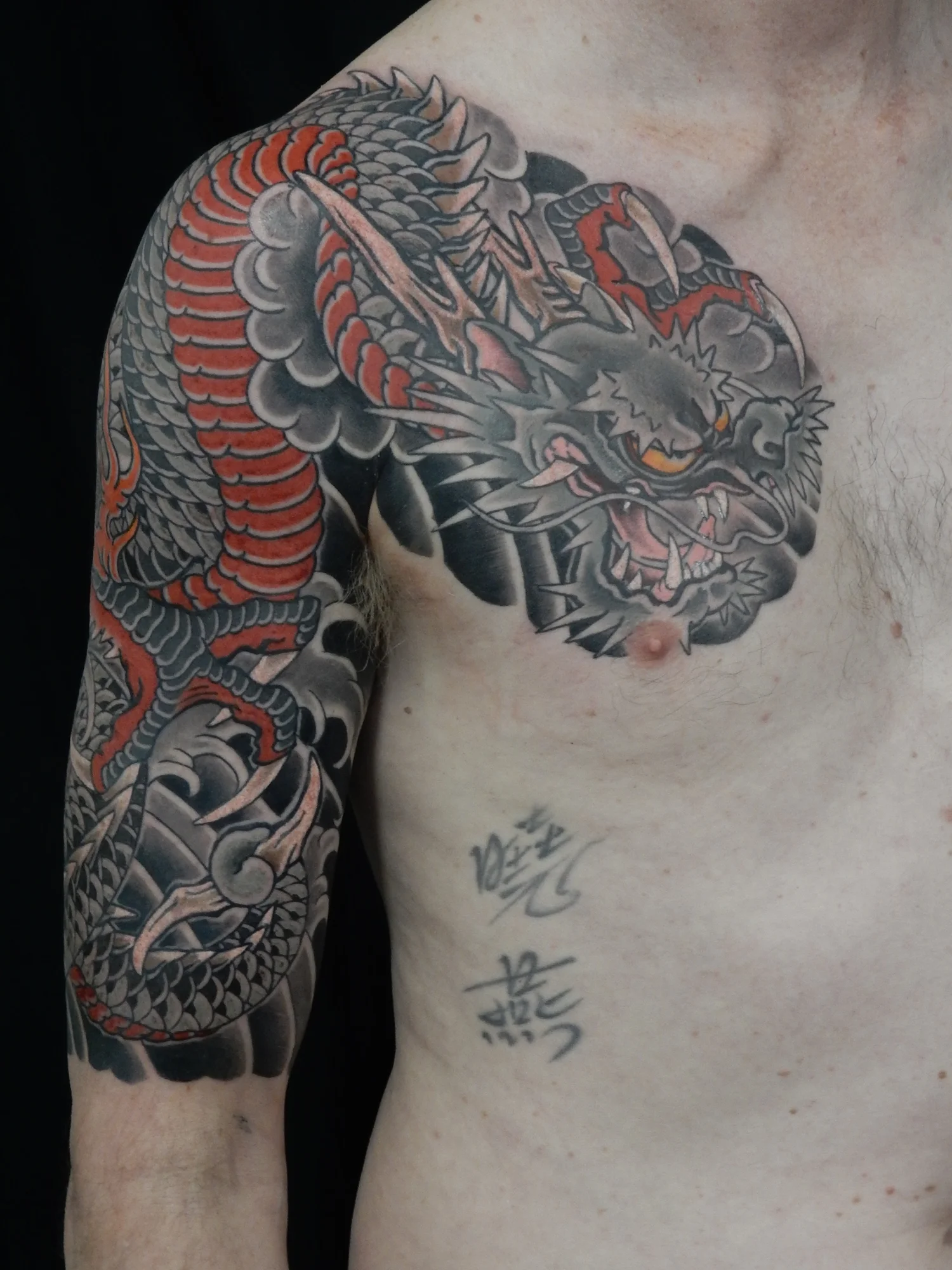 Japanese Dragon Tattoo Chest