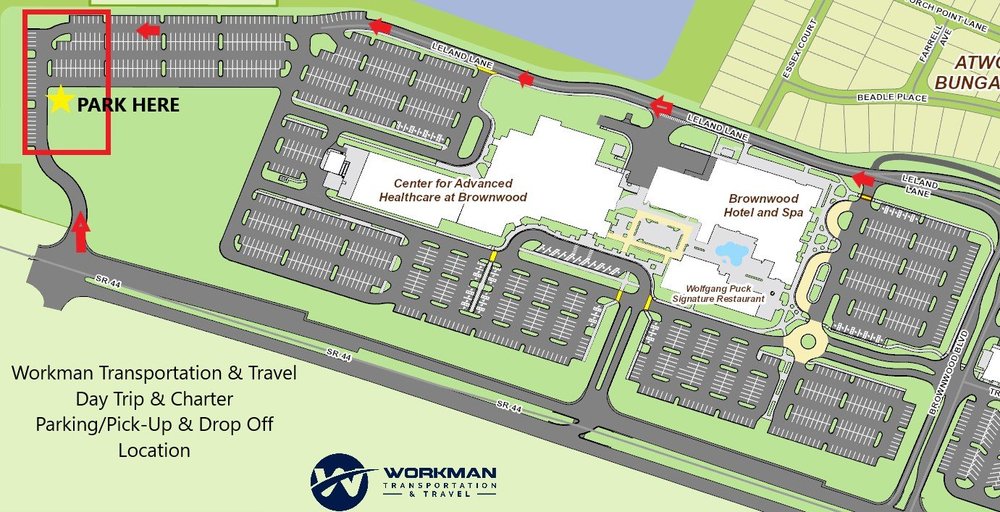 Brownwood Parking / Pick Up Drop Off Location — Workman Transportation ...