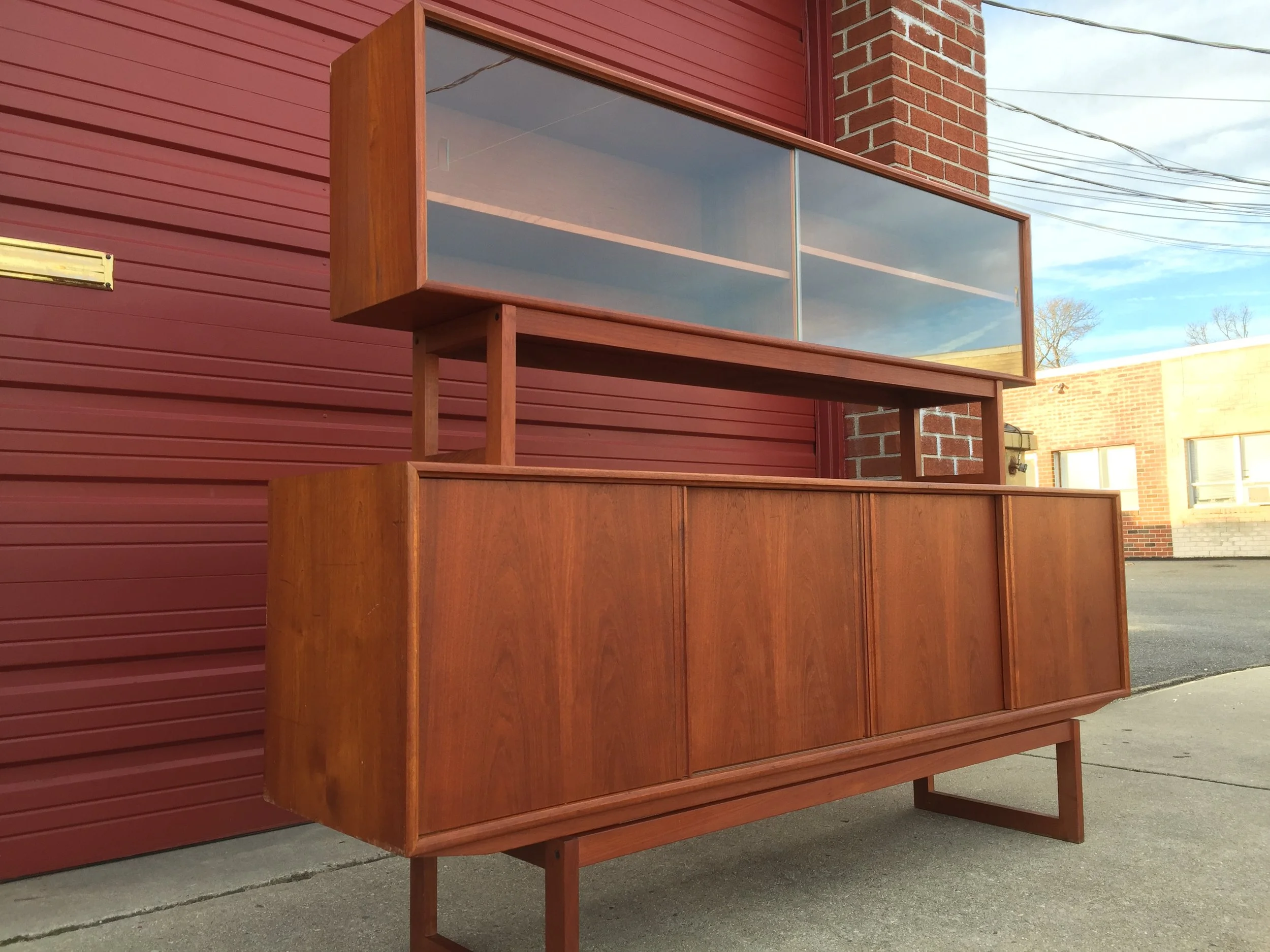 Mid Century Modern Teak Sideboard with Hutch made in Denmark — Bowery ...
