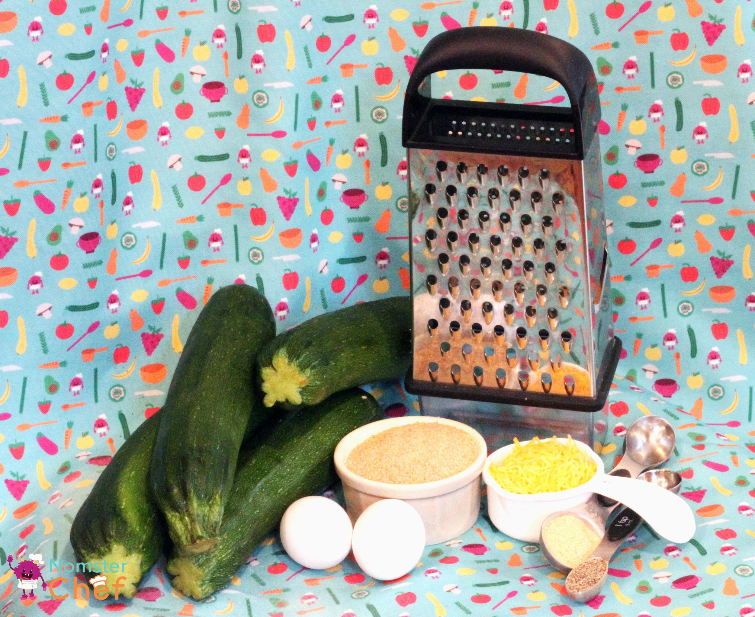 Nomster Chef | Kitchen Vocabulary: 'Grating' Zucchini Tots | Fun food ...