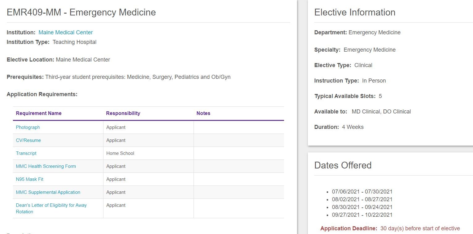Med Student Rotation — MMC Emergency medicine
