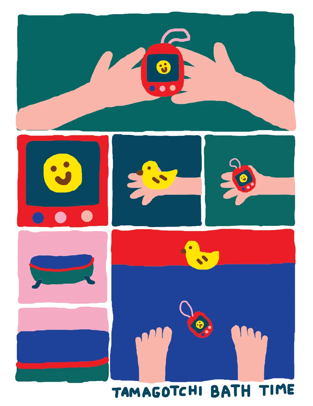 Tamagotchi Bath Time — Keiko Nabila Yamazaki
