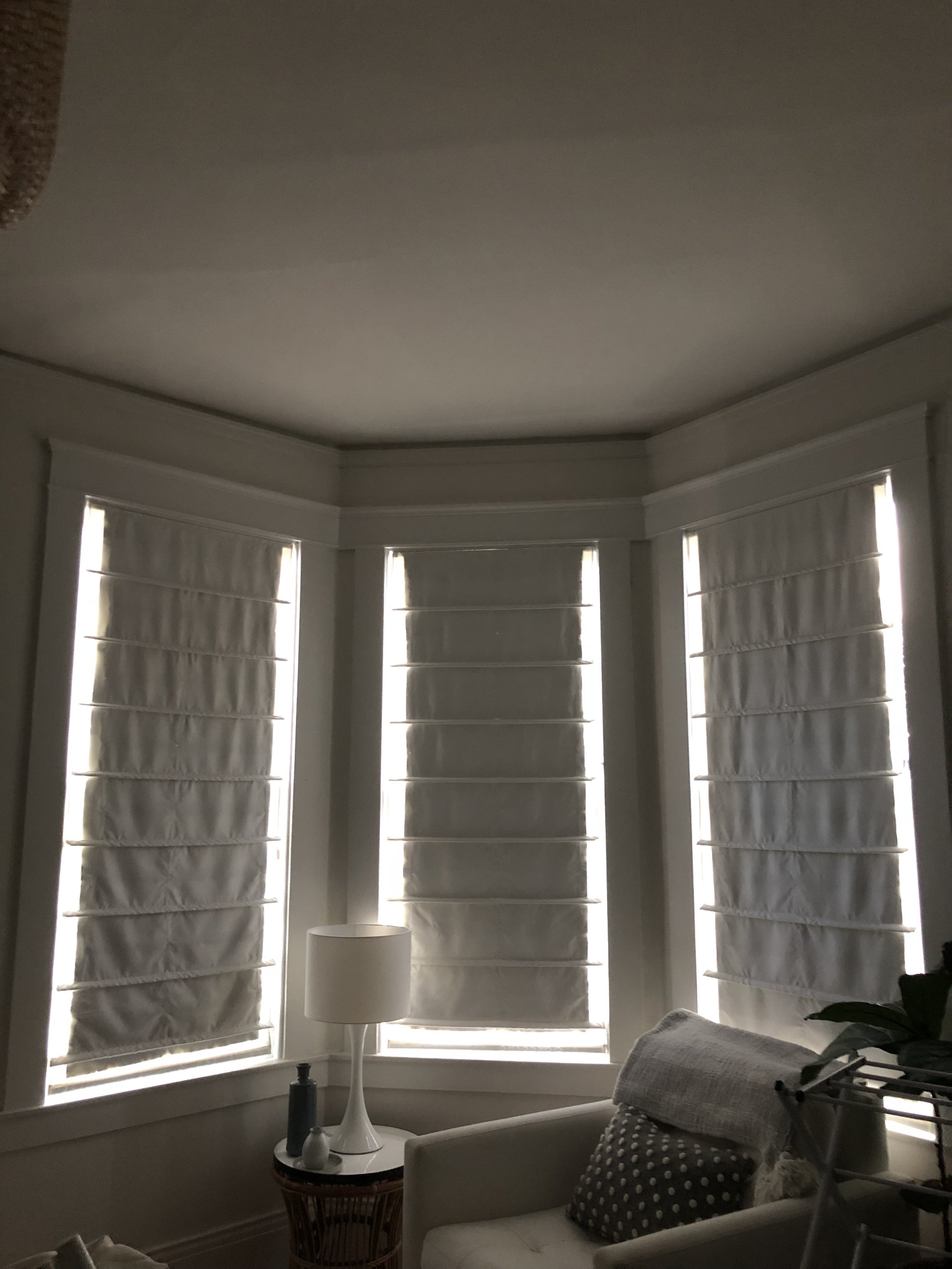 Hanging Curtains From Ceiling In Bay Window | Shelly Lighting