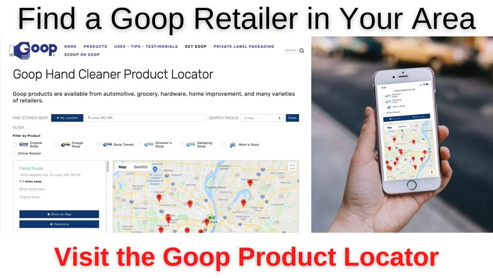 Goop Hand Cleaner and All Goop Cleaning Products