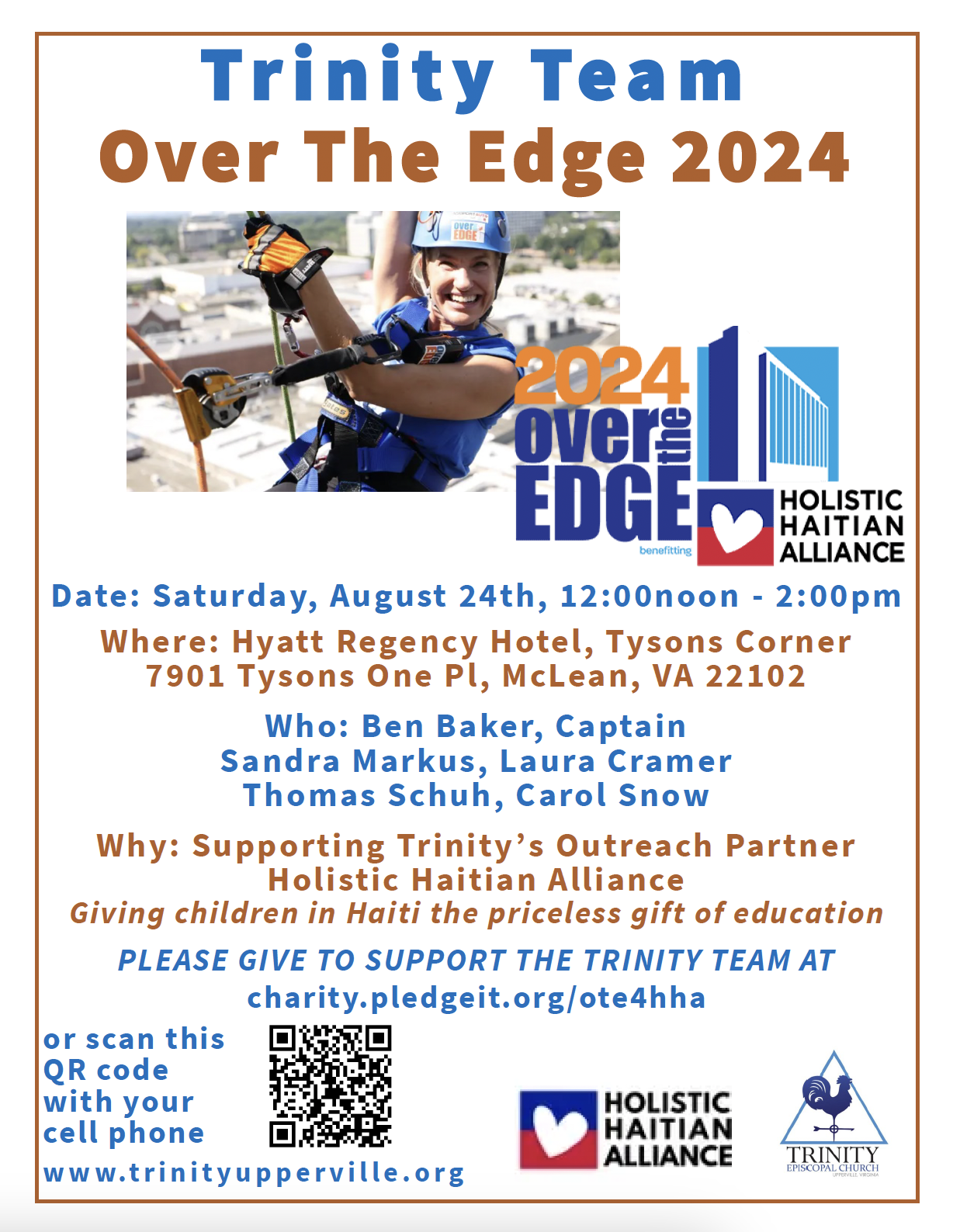 Trinity Team - Over the Edge — Trinity Episcopal Church