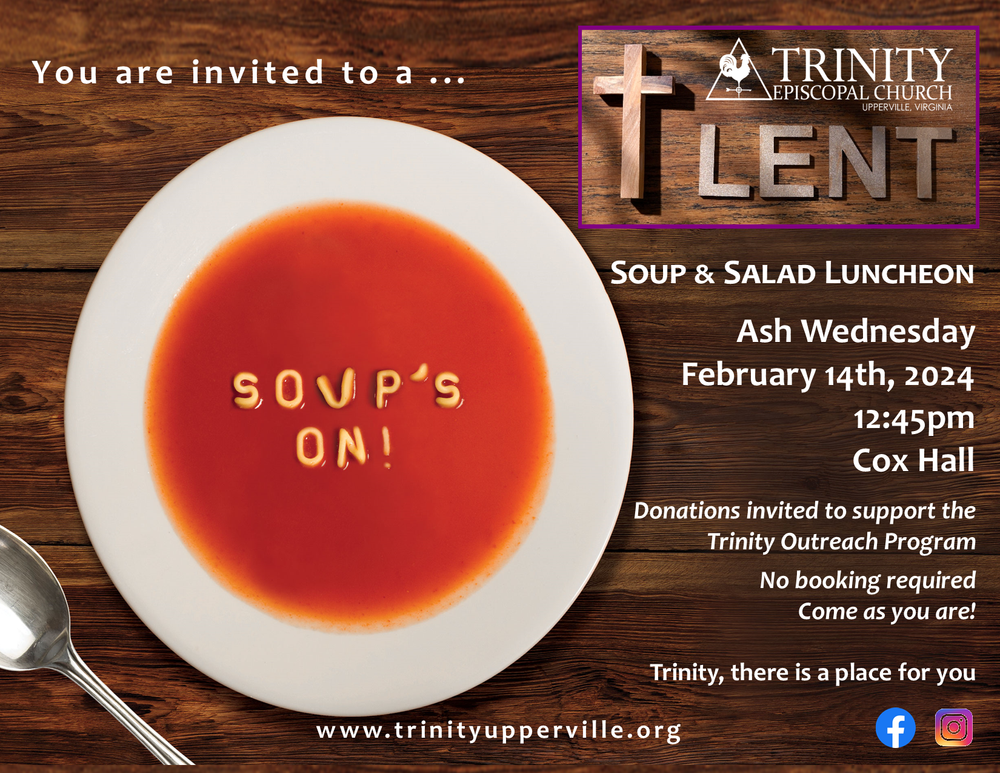 Ash Wednesday Lunch — Trinity Episcopal Church