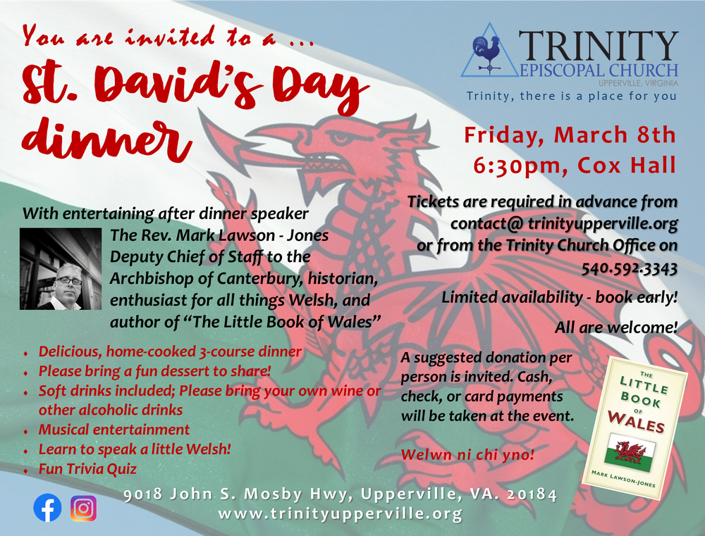 St. David's Day Dinner — Trinity Episcopal Church