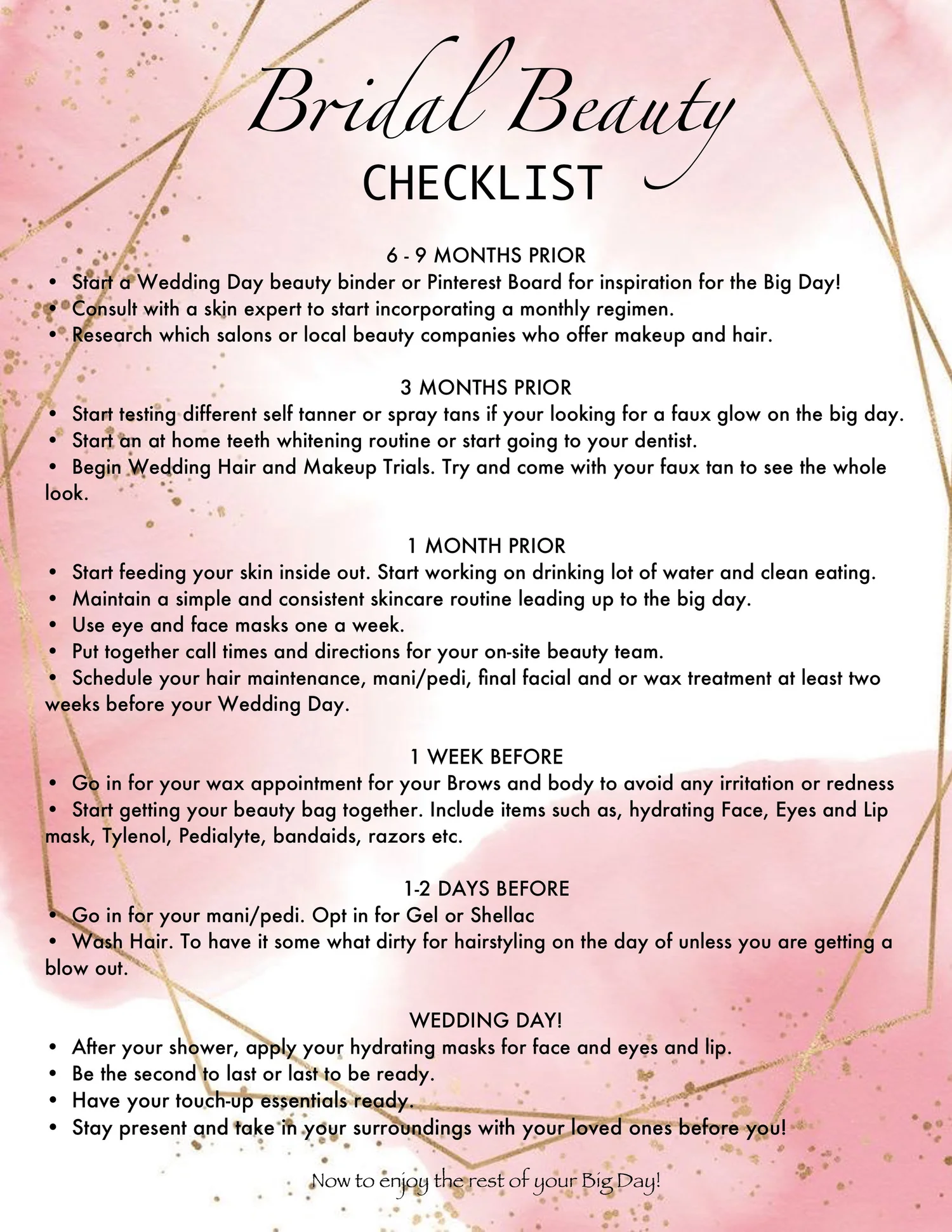 Ultimate Bridal Beauty Checklist | Houston Makeup Artist Lisa Pelayo