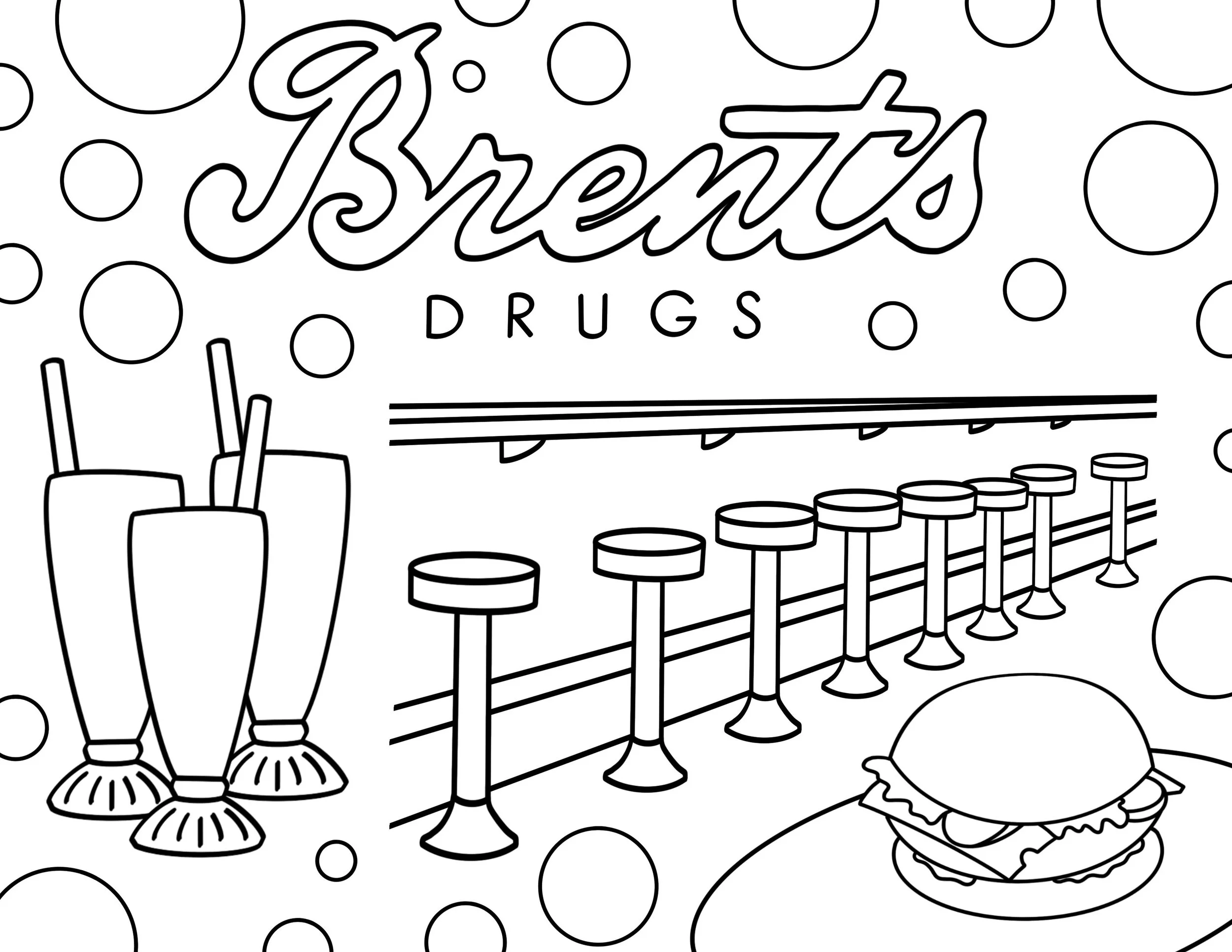 Coloring Sheet — Brent's Drugs