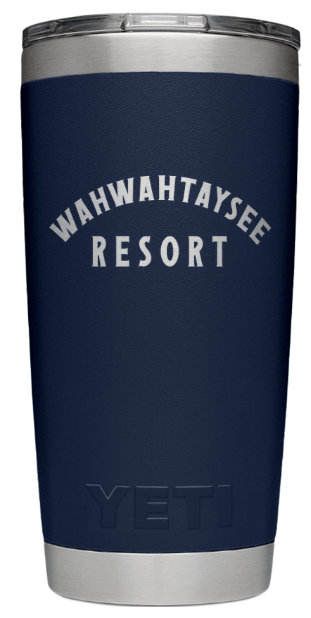 Yeti 20z Tumbler (Navy Tent) — Wahwahtaysee Resort