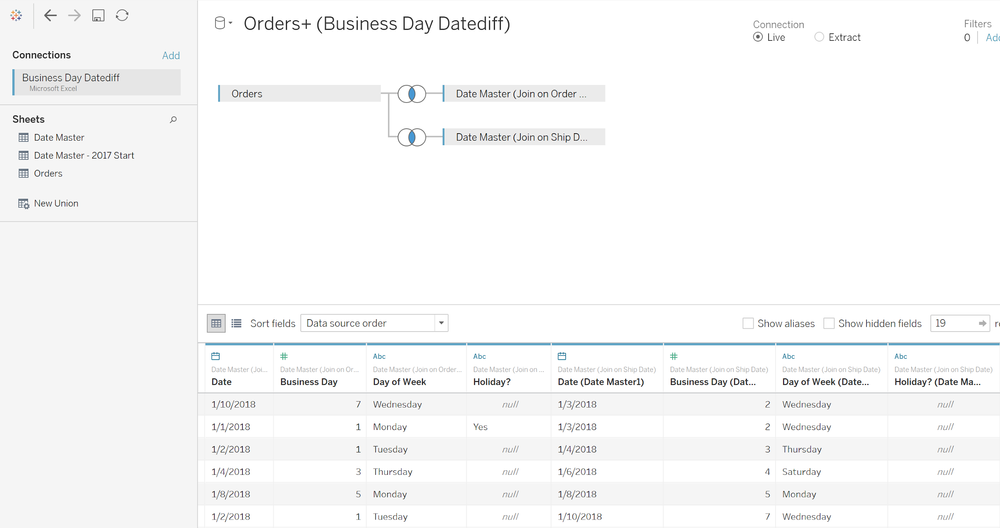 How to Calculate Date Difference in Business Days (in Tableau) — OneNumber