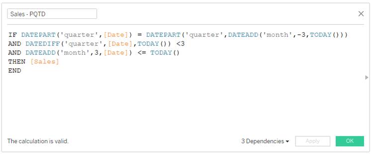 Quarter Versus Previous Quarter (Quarter over Quarter) Calculation in ...