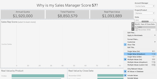 Efficient Filter Layout for Tableau Dashboards — OneNumber