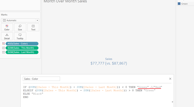 Adding Arrows and Colors to Tableau Summary Tiles — OneNumber