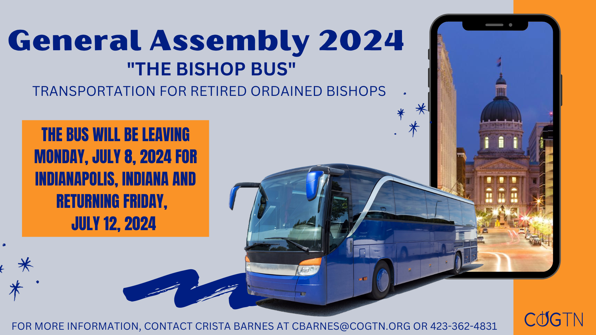 THE BISHOP BUS - Transportation to the 79th General Assembly — COGTN