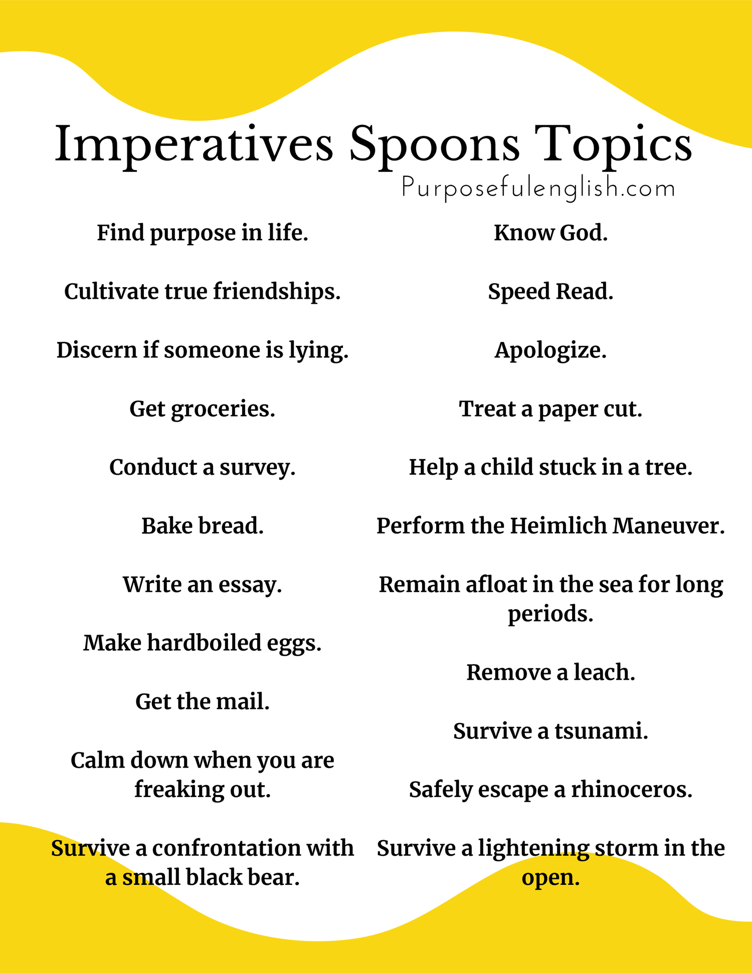 Essentials of the English Language — Purposeful English