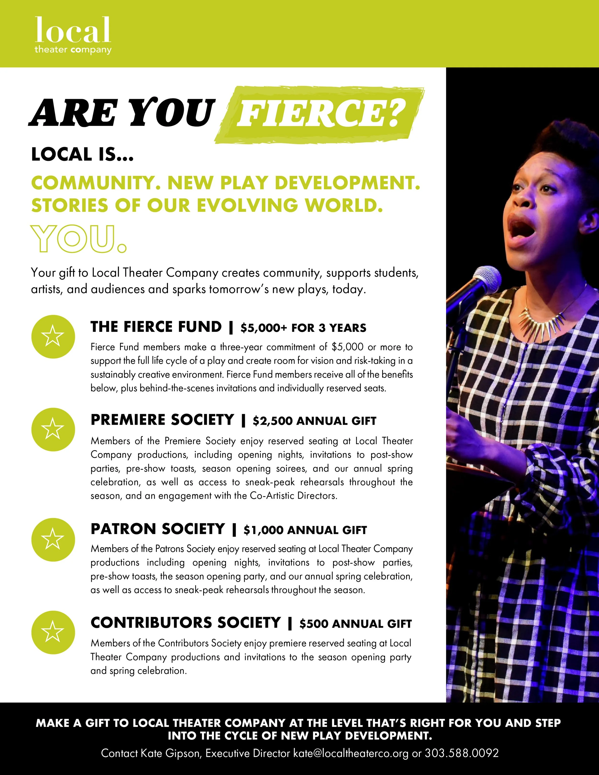 Donate + Donor Societies — Local Theater Company