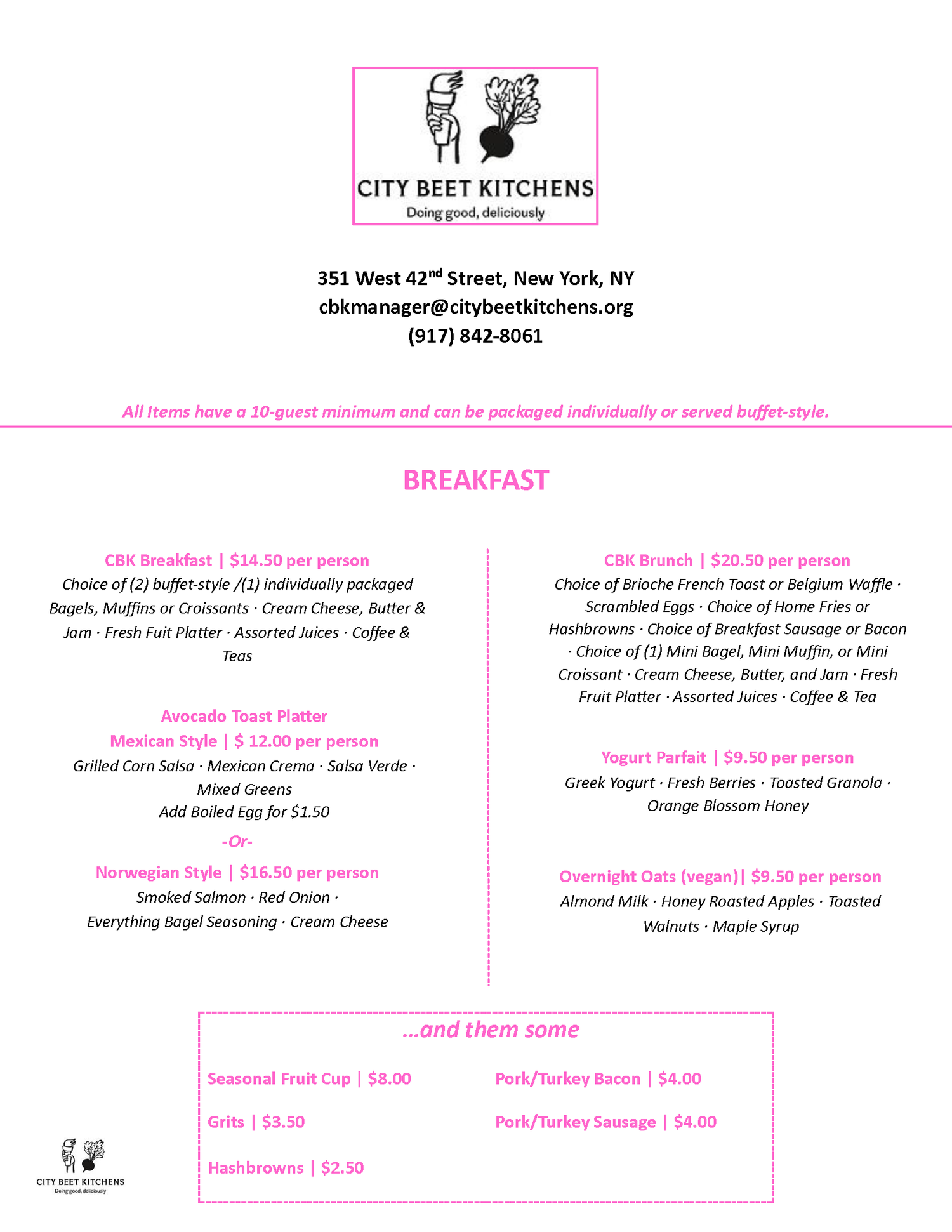 Menu — City Beet Kitchens