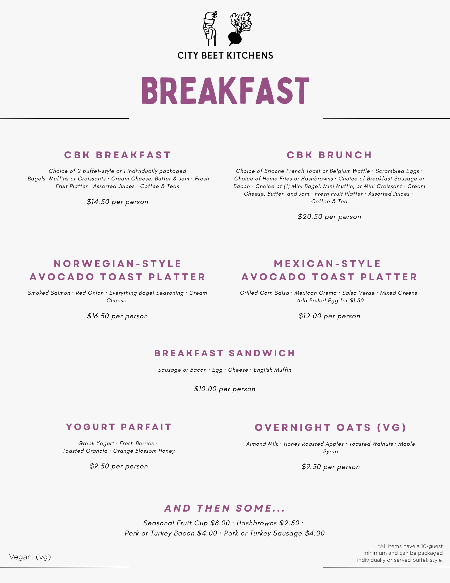 Menu — City Beet Kitchens